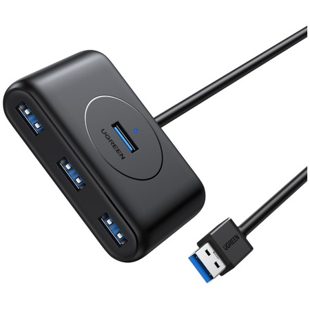 HUB USB Ugreen 20291, 4 porturi USB 3.0, lungime 1 m, negru - eMAG.ro