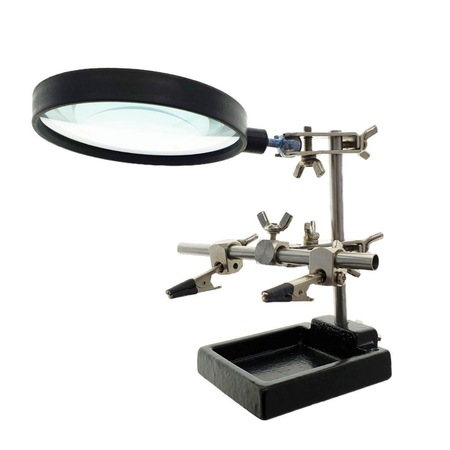Lupa cu suport metalic si clesti pentru bijuterii sau obiecte ...