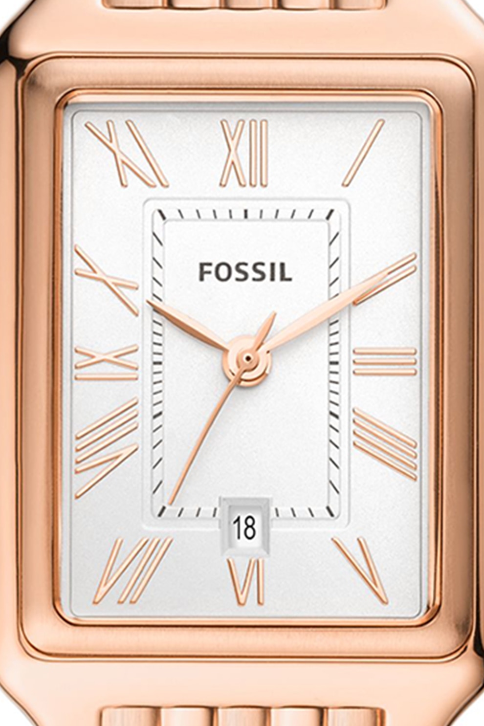 Fossil, Ceas de otel inoxidabil cu logo pe cadran, Auriu rose - eMAG.ro