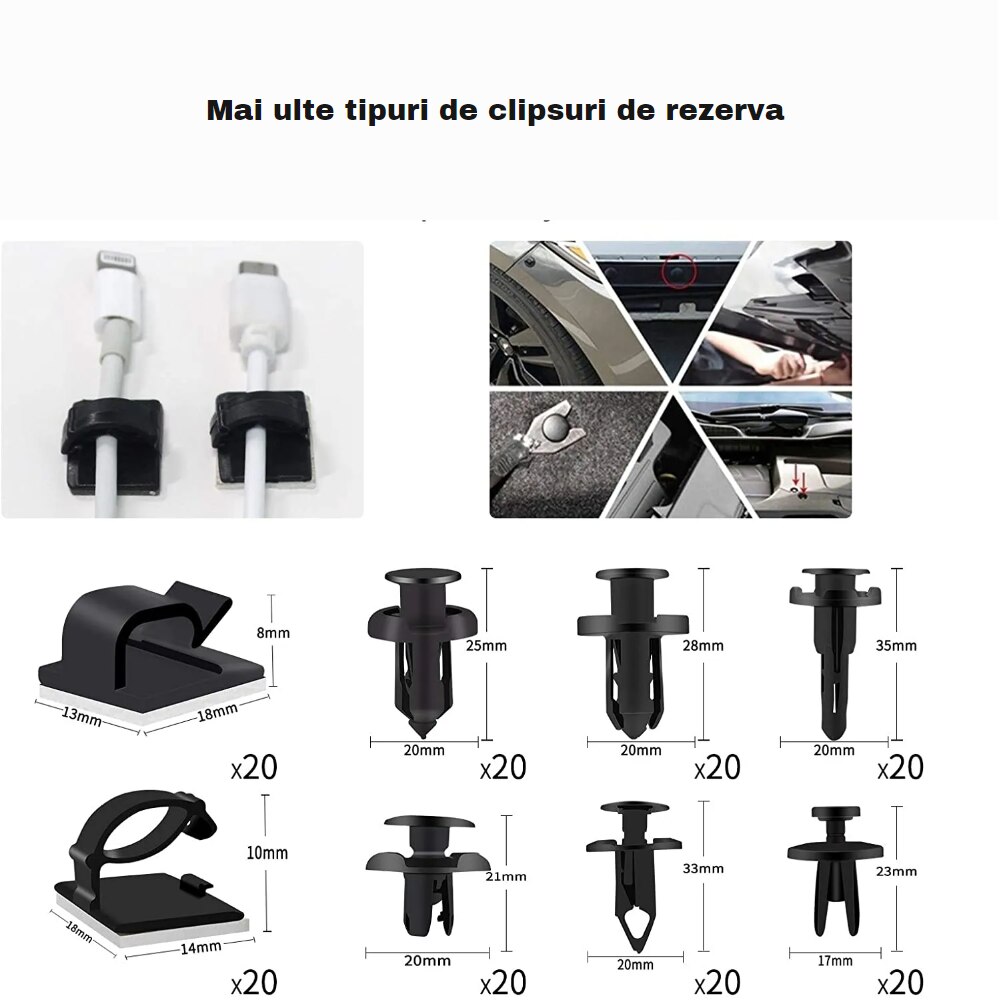 Set complet 200 piese, ustensile rezistente de plastic rosii pentru ...
