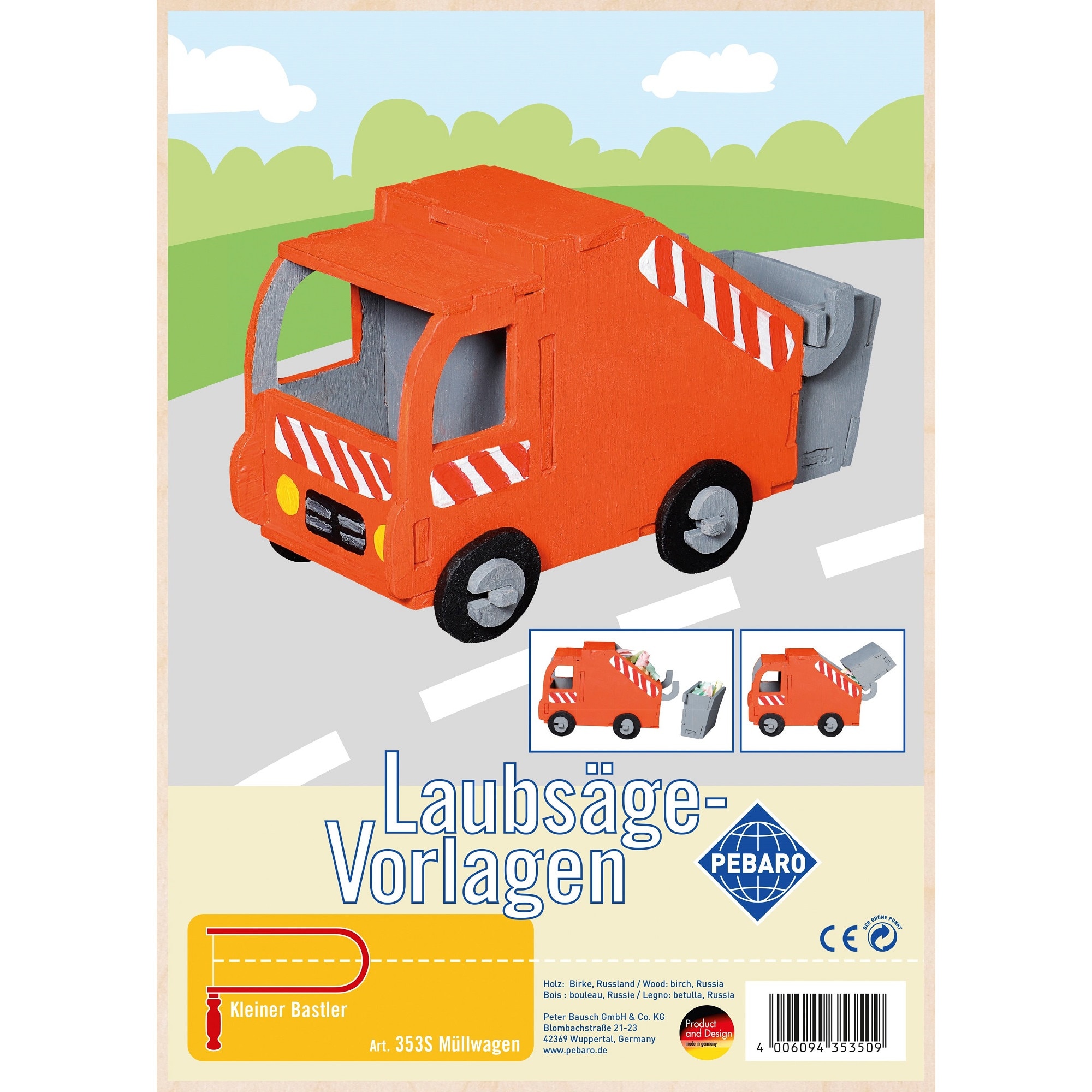 Set placaj pentru traforaj model Camion Salubritate 353S, 8+ ani - eMAG.ro