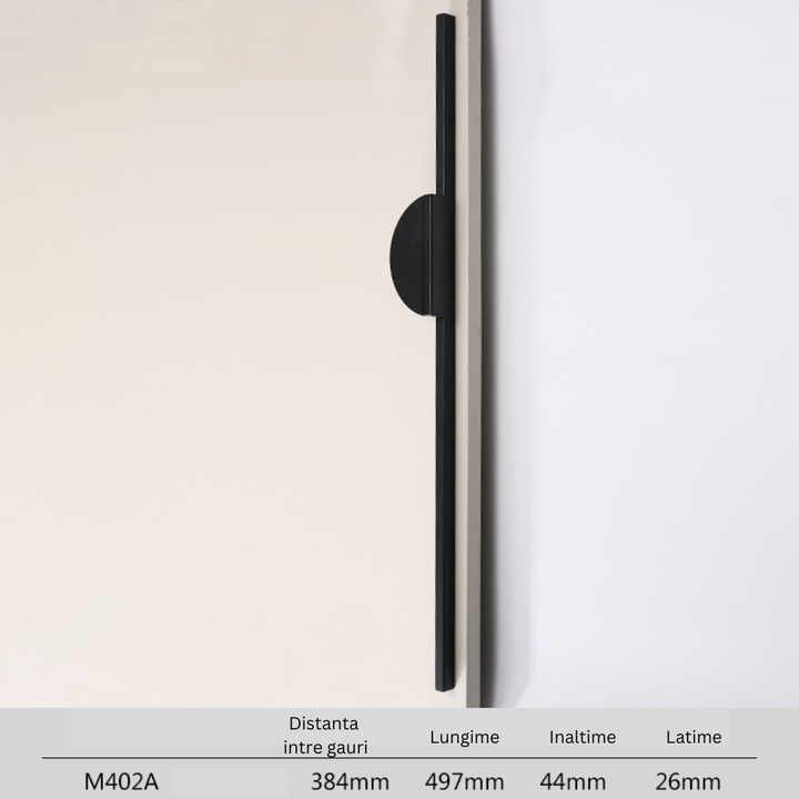 Maner Elegant Pentru Mobila, negru mat, 384 mm - eMAG.ro