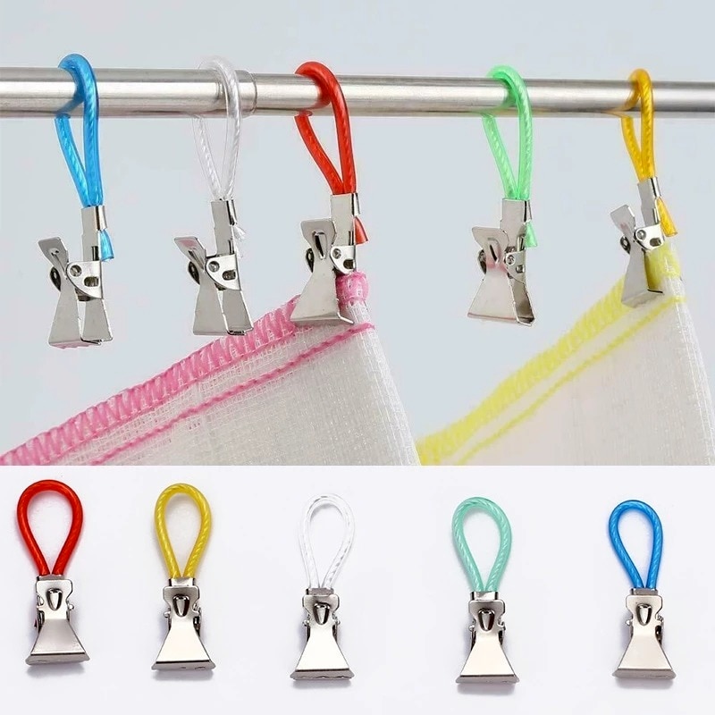 Clipsuri cu bucla pentru agatat prosoape de bucatarie, set 10 bucati ...