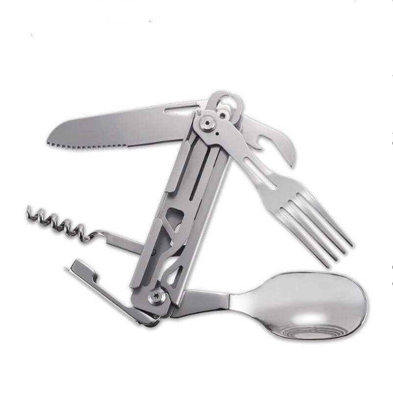 Cutit multifunctional, BOMSTOM, Inox, Portabil, Argintiu - eMAG.ro