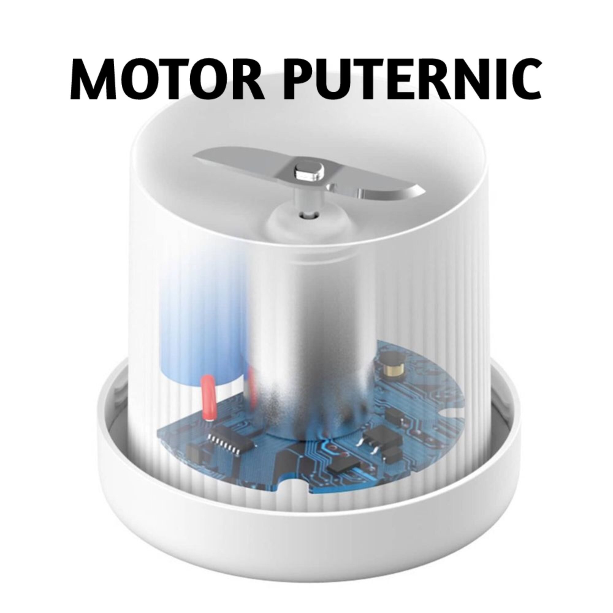 Преносим мини блендер, 4 остриета, За пресни напитки и сокове, 350 ml ...
