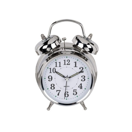 Ceas desteptator retro, cu alarma, Gonga® Argintiu 18 cm - eMAG.ro