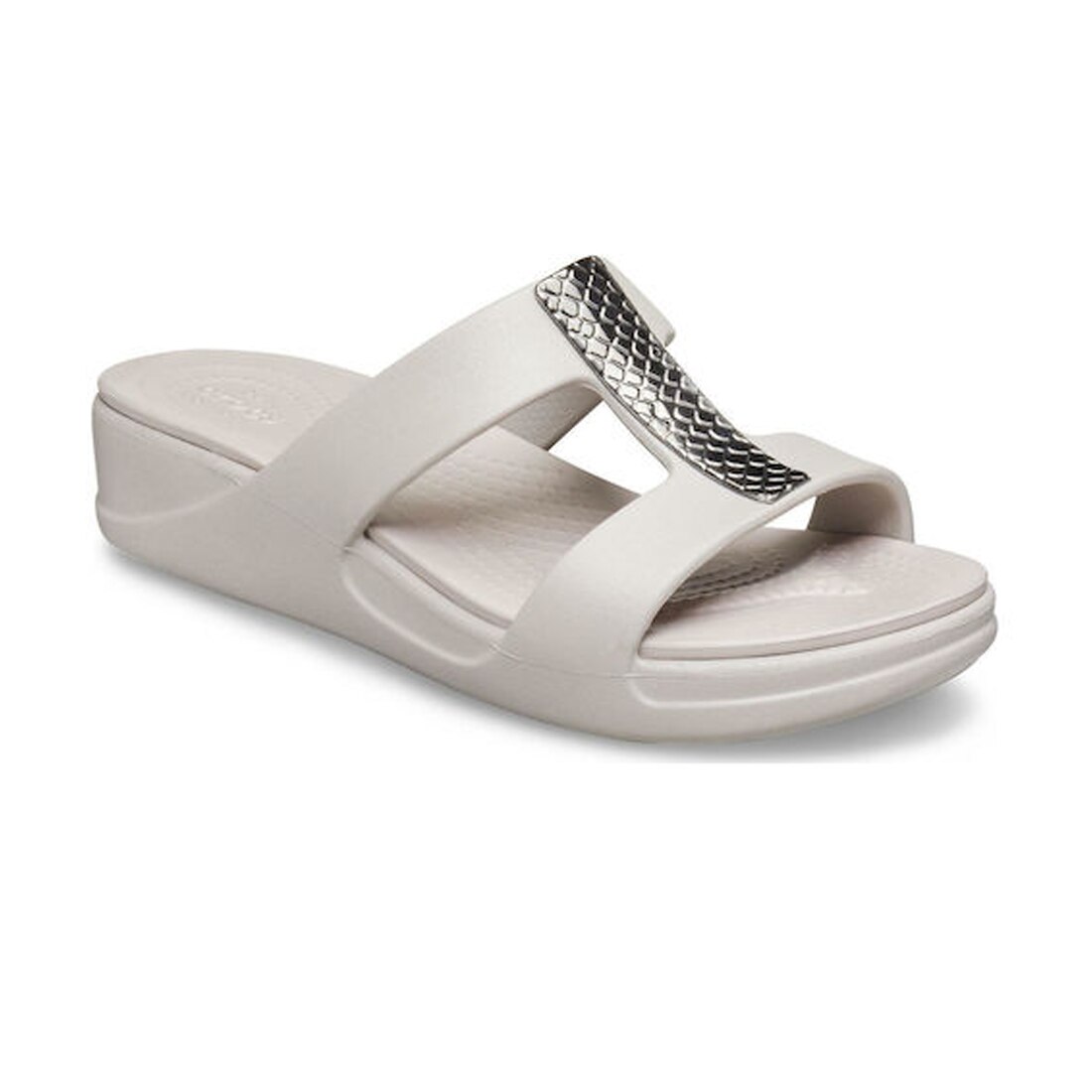 Papuci Crocs dama, Alb/Argintiu, 38-39 - eMAG.ro