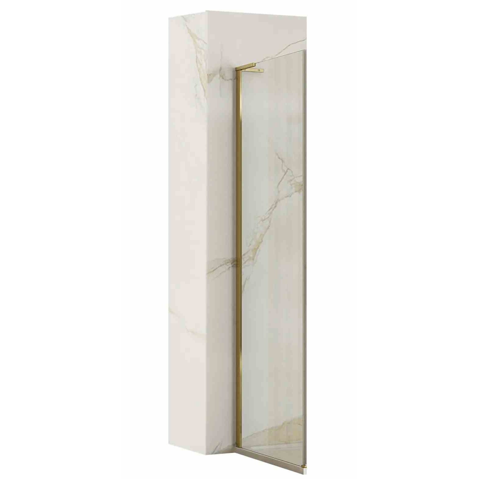 Paravan cabina de dus, Rea, Sticla, 200.5 x 90cm, Auriu/Trasparent ...