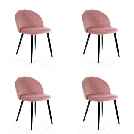 4x Scaun, Akord Furniture Factory, Aluminiu, Roz - eMAG.ro