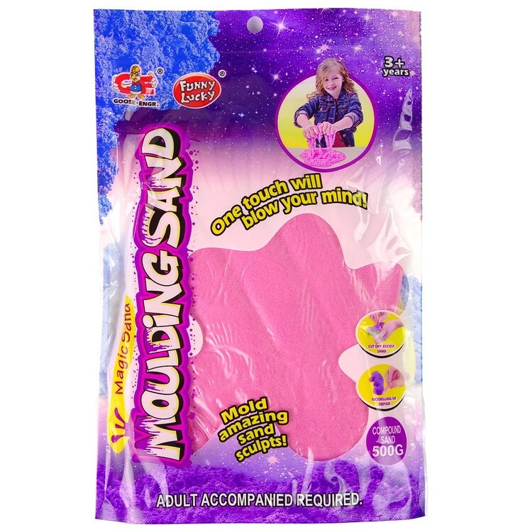 Kinetic Sand nisip magic, Roz, 500g - eMAG.ro