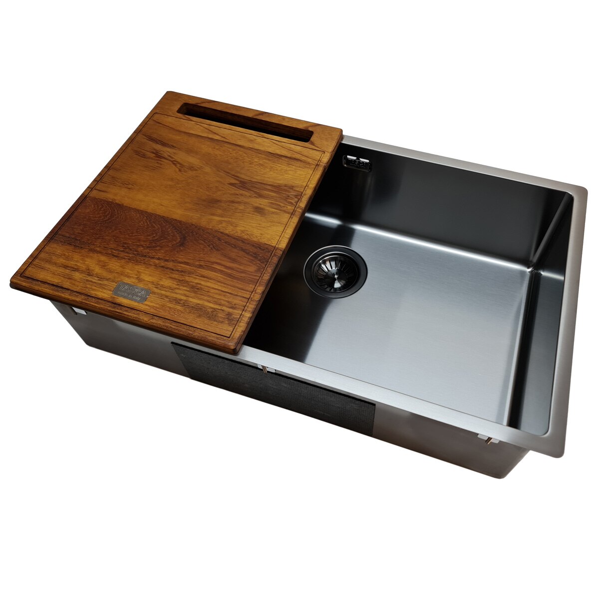 Tocator lemn CookingAid Tasca Premium, lemn esenta tare Iroko, 436mm x ...