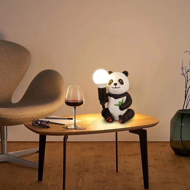 Lampa De Masa Panda, Goeco, Dimensiuni 25 * 22 * 32 cm, Din Rasina ...