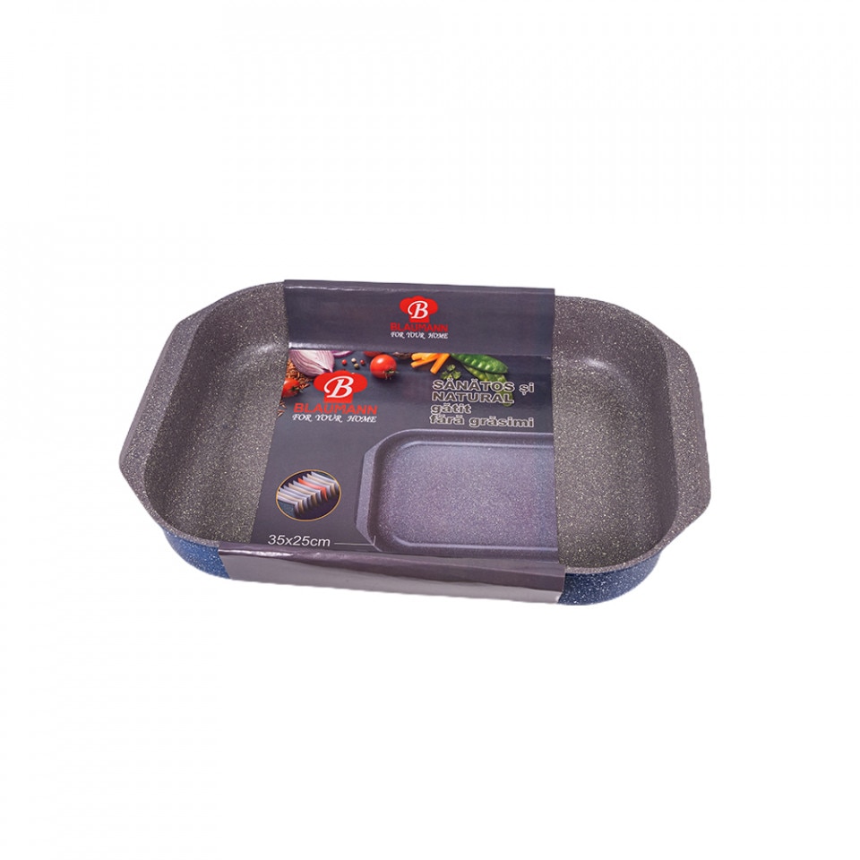 Tava pentru cuptor, antiaderenta, dimensiune 35x25cm, Premium, Albastru ...