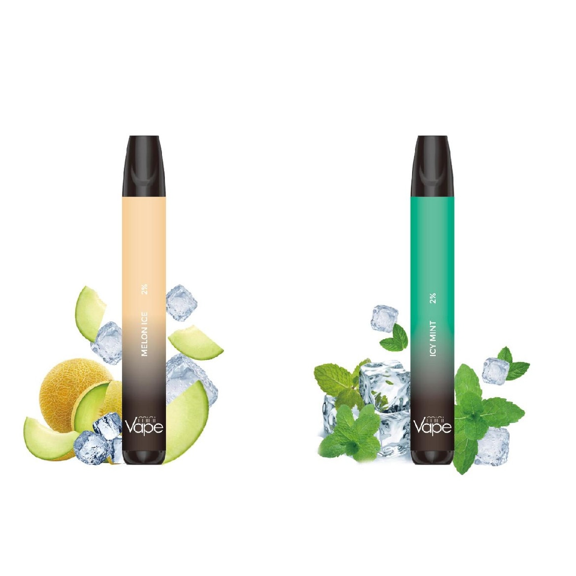 Pachet 2 tigari electornice portabile MiniVape, 800 pufuri tigara, cu ...