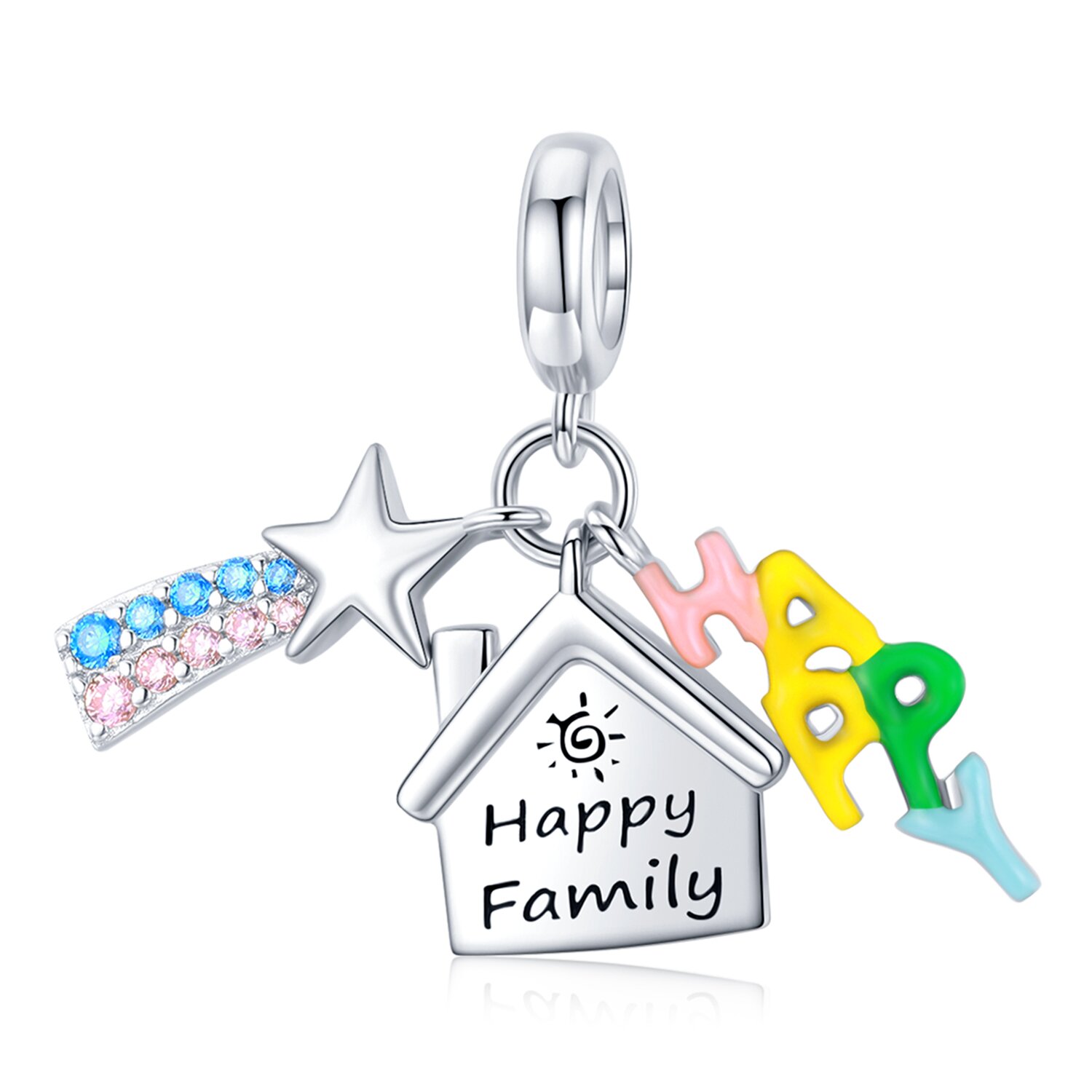 Talisman din argint Happy Family House - eMAG.ro