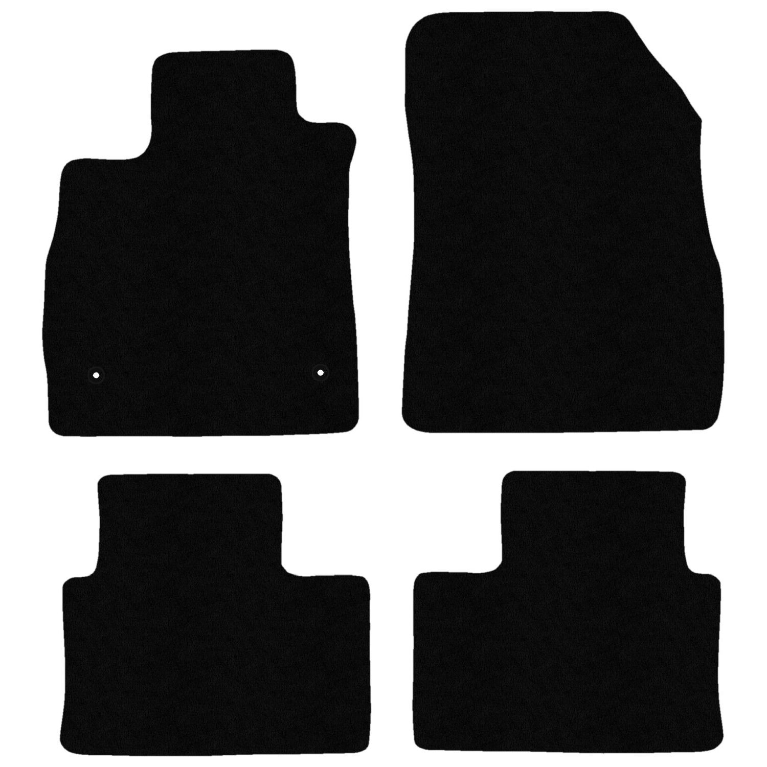 Set 4, Covorase, MOTOS, pentru Renault TALISMAN de la 2015, Negru Velur ...