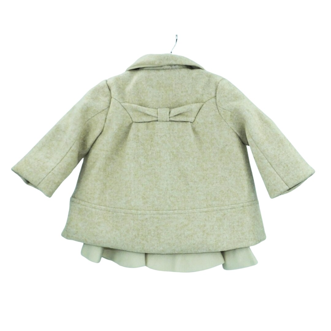 Palton cu rochita si strampi, Bumbac 100%, Crem, 12 luni - eMAG.ro