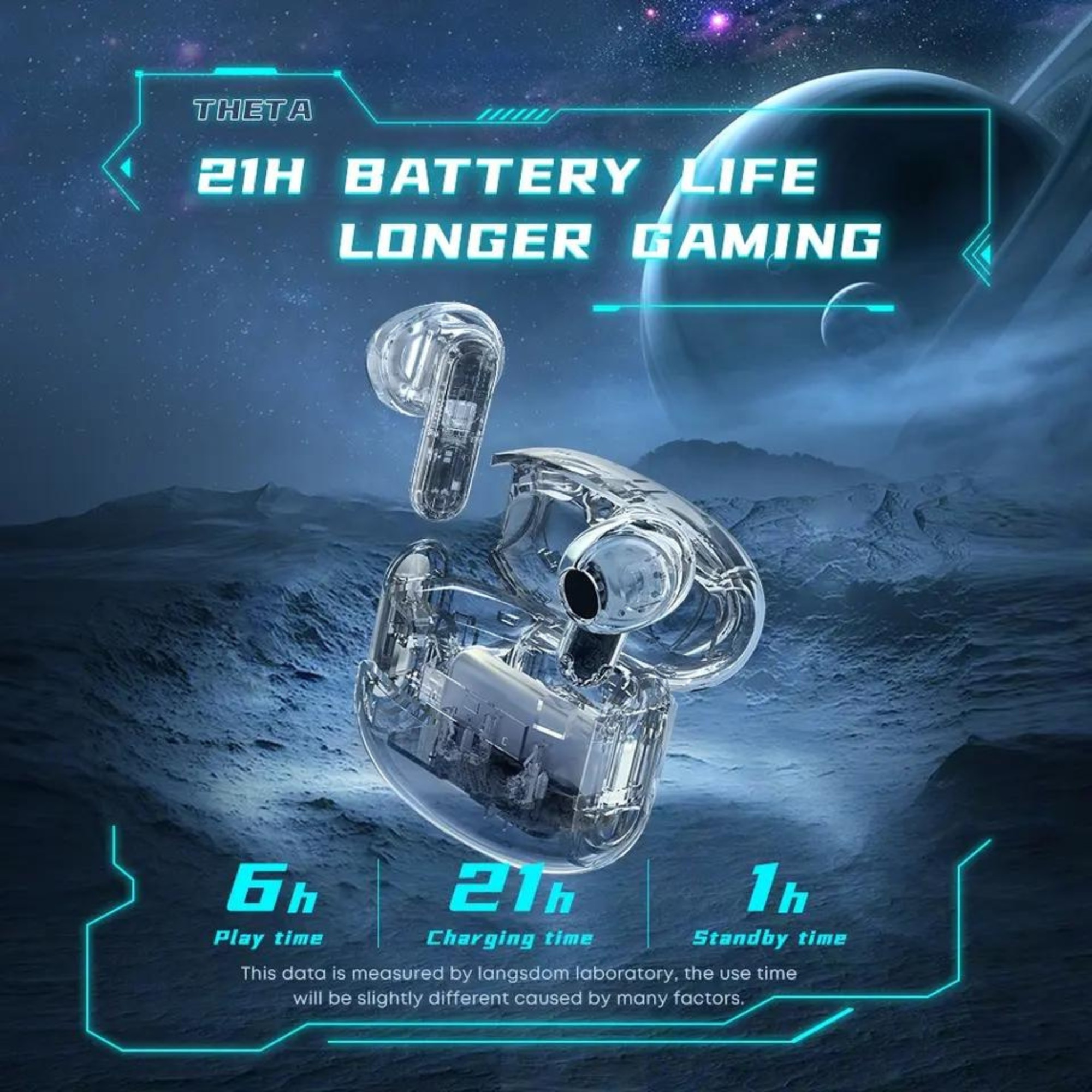 Casti Bluetooth 5.3 IQB, ENC Gaming, Wireless Audio HD, Control prin ...