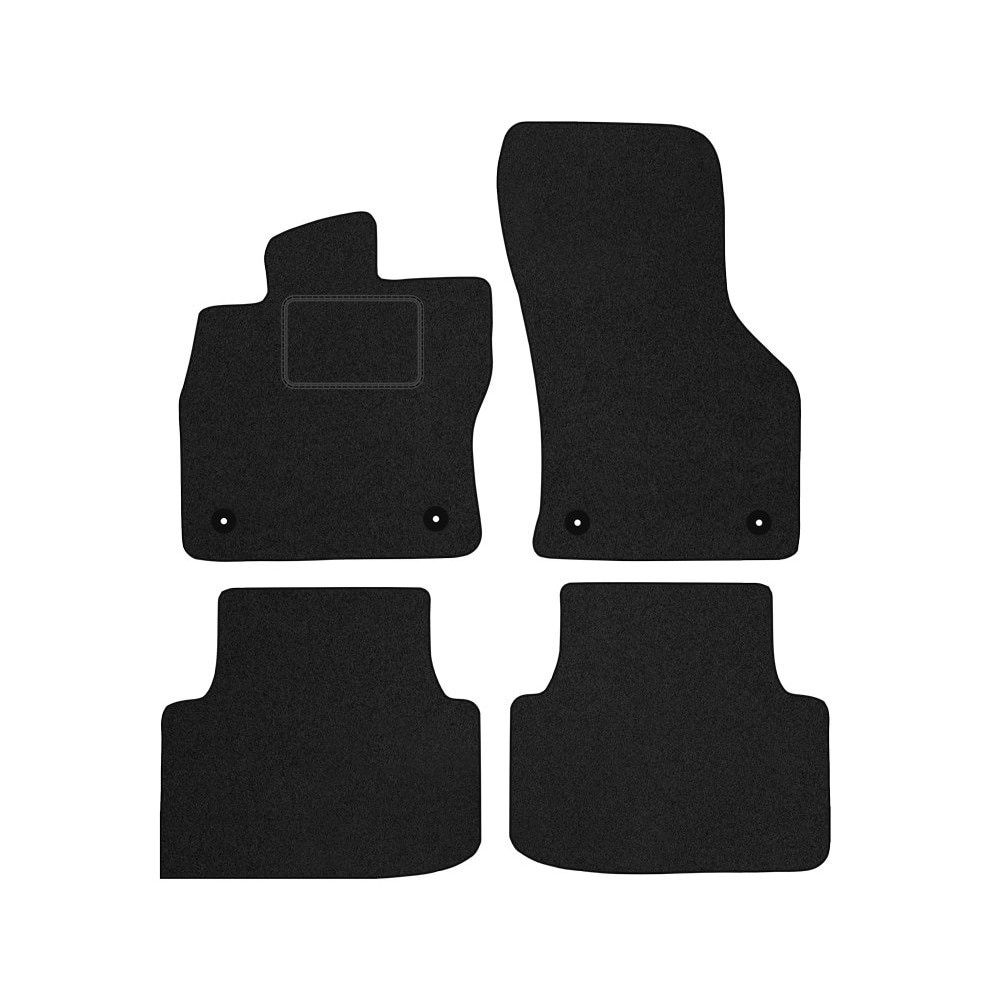 Set 4, Covorase, MOTOS, pentru Skoda Octavia III 2012-2019, Skoda Octavia IV de la 2019, Negru ...