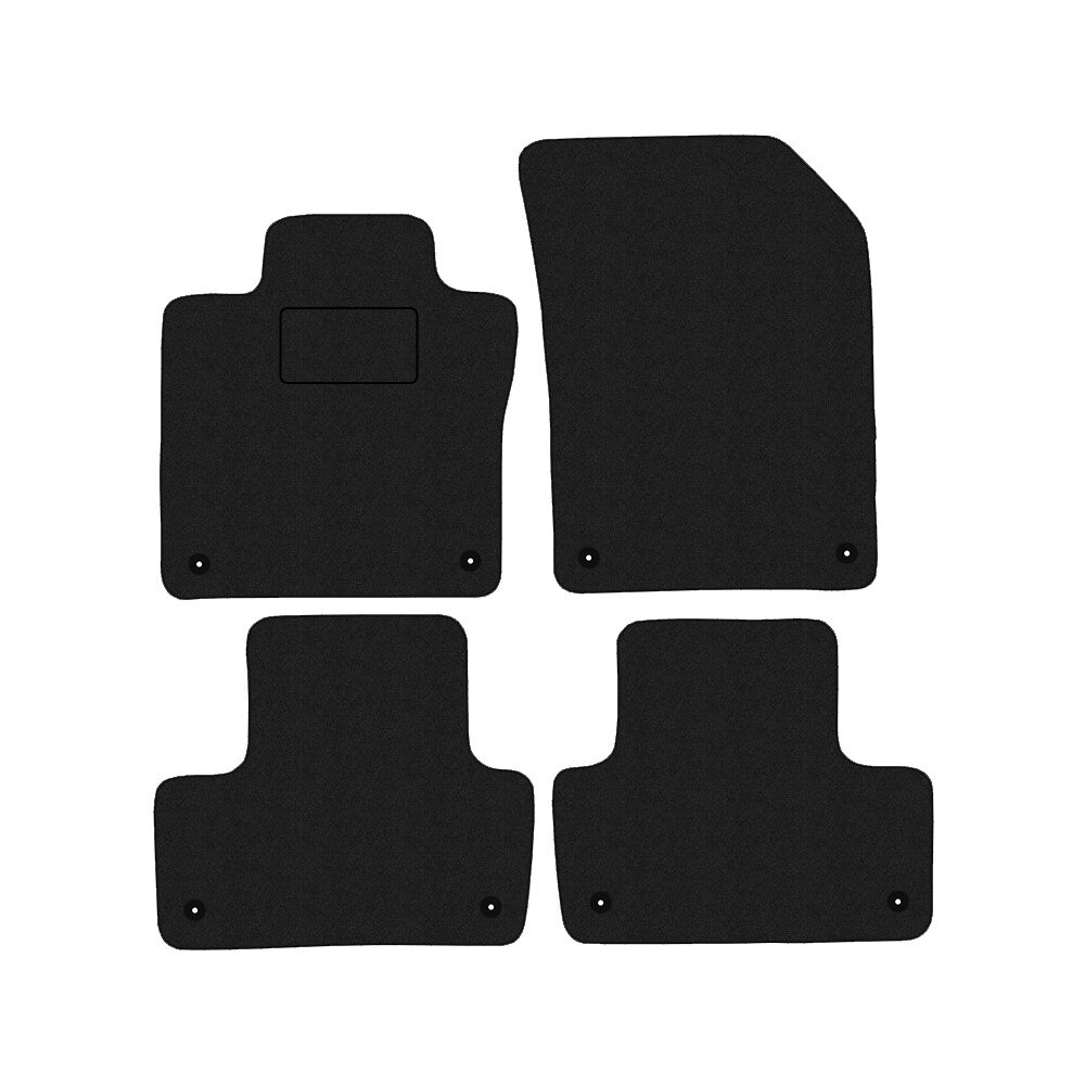 Set 4, Covorase, MOTOS, pentru Volvo XC60 II de la 2017, Negru Velur cu ...
