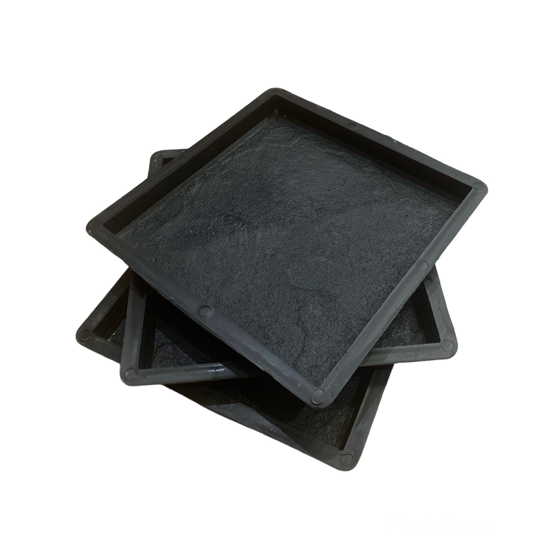 Set 3 Matrite Pavaj, Model Travertin, 25x25x2.5cm, Forma cu Suport ...