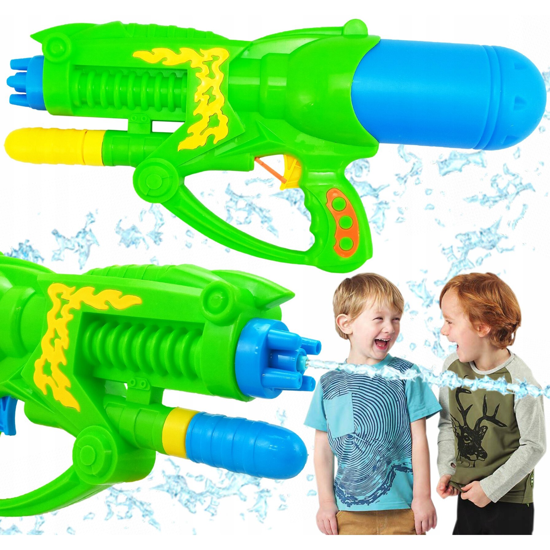 Pistol de apa pentru copii din plastic, Trifox, 35x17 cm, Multicolor ...