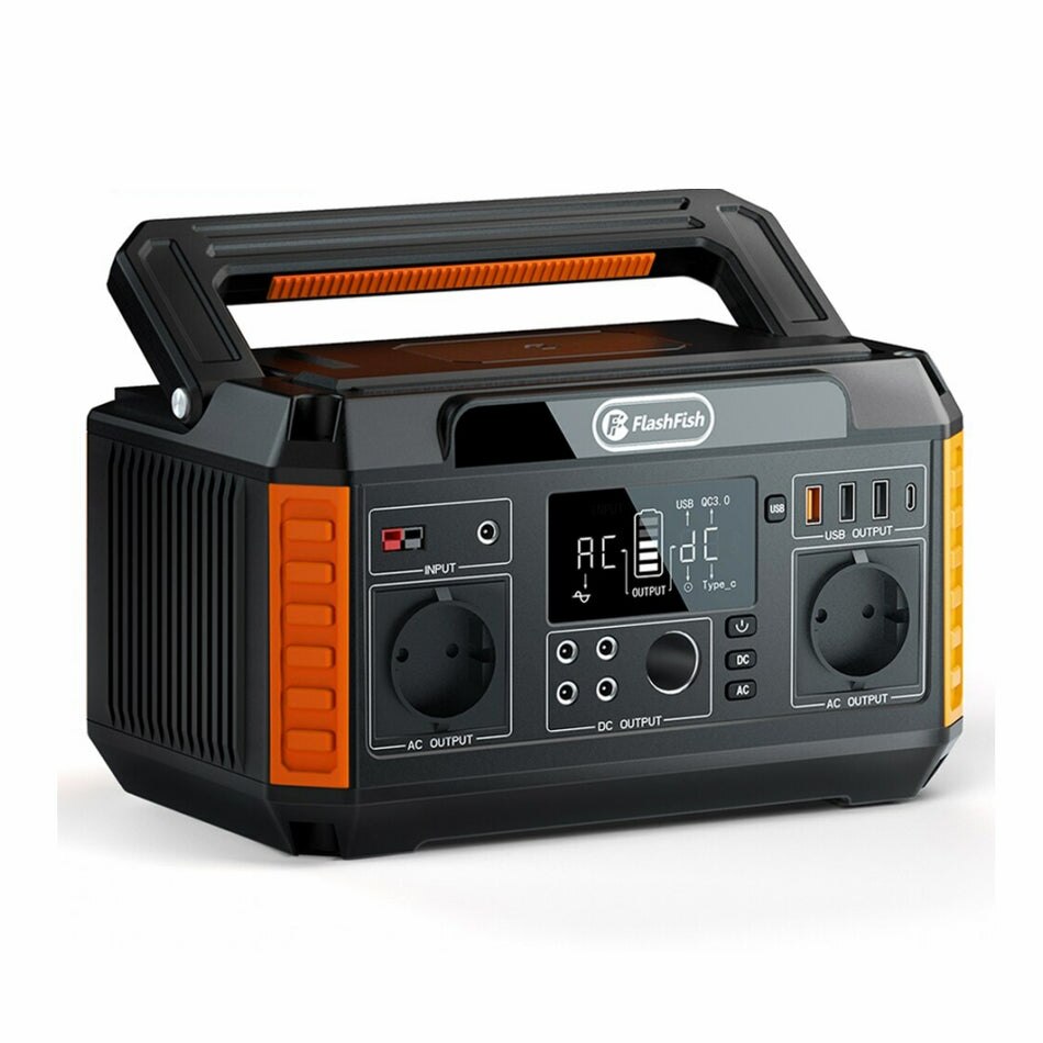 Acumulator portabil P60, FlashFish, Plastic, 560 W, 520 Wh / 140400 mAh ...