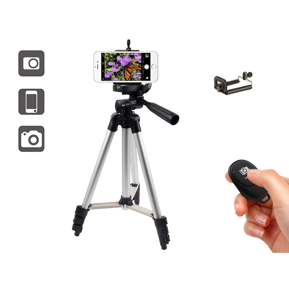 Trepied Foto Telescopic Reglabil, Telecomanda Bluetooth, Universal ...