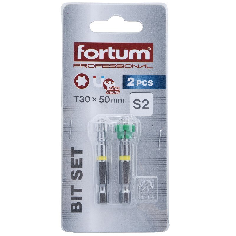 Set 2 biti, Fortum, Torx, cu capac magnetic, T 30x50mm, S2 - eMAG.ro