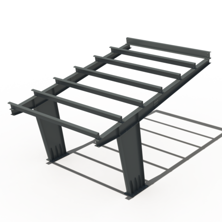 Structura carport auto, Todome, 1 loc, otel, gri antracit, 526 x 350 x ...