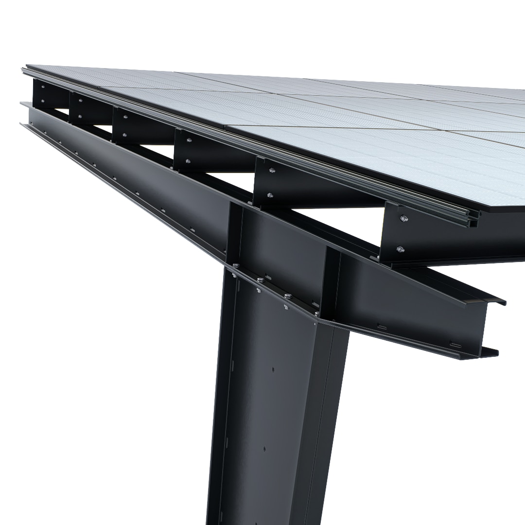 Structura carport auto, Todome, Model 01, 1 loc, Metal, Gri antracit ...