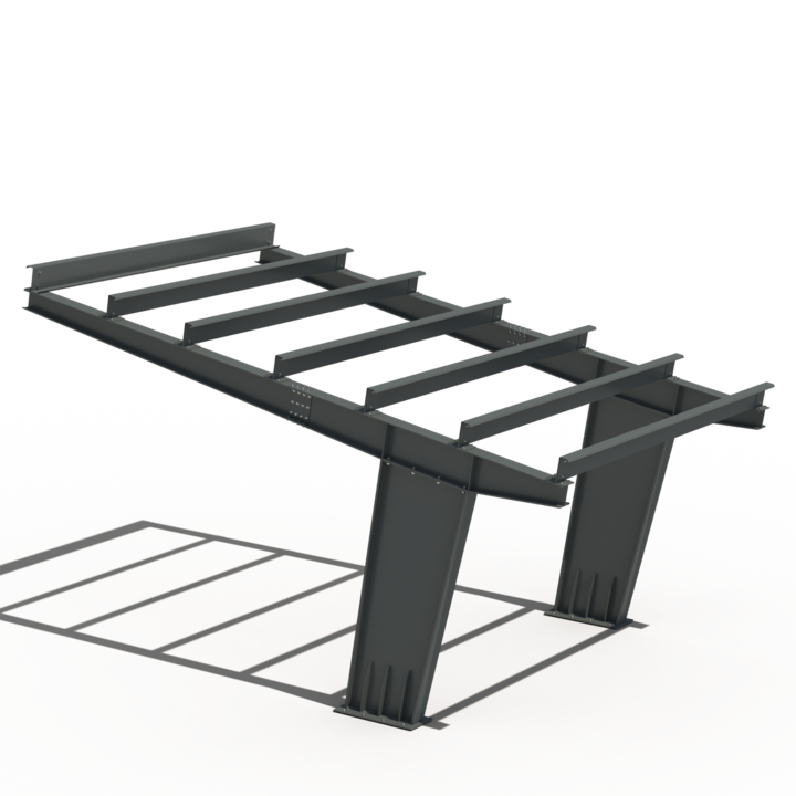Structura carport auto, Todome, 1 loc, otel, gri antracit, 526 x 350 x ...