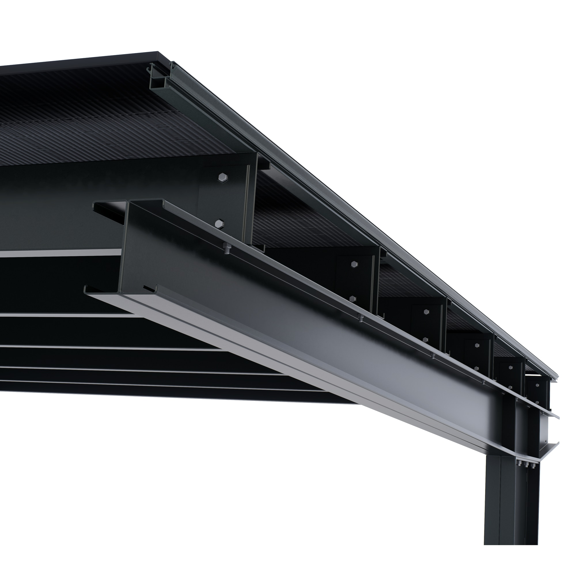 Structura carport auto, Todome, Model 01, 1 loc, Metal, Gri antracit ...