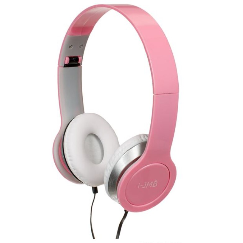 Casti audio pliabile, Roz Alb, cablu 1.3 m - eMAG.ro