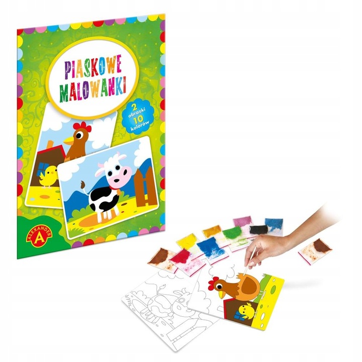 Set planse de colorat, Alexander, Cu nisip, Multicolor - eMAG.ro