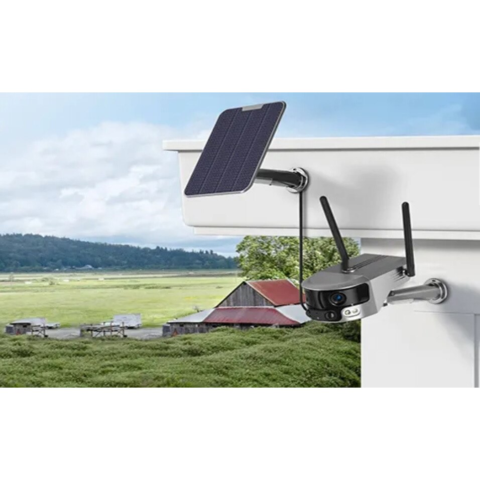 Camera supraveghere Panoramic 4K 8MP, Sistem Smart Dual Camera, Panou ...