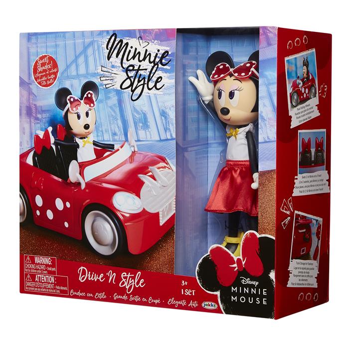 Papusa Minnie Mouse + masina, Multicolor - eMAG.ro