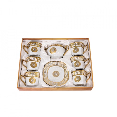 Set cesti Cafea cu Zaharnita 14 piese, 160ml, Portelan Vittorio ...