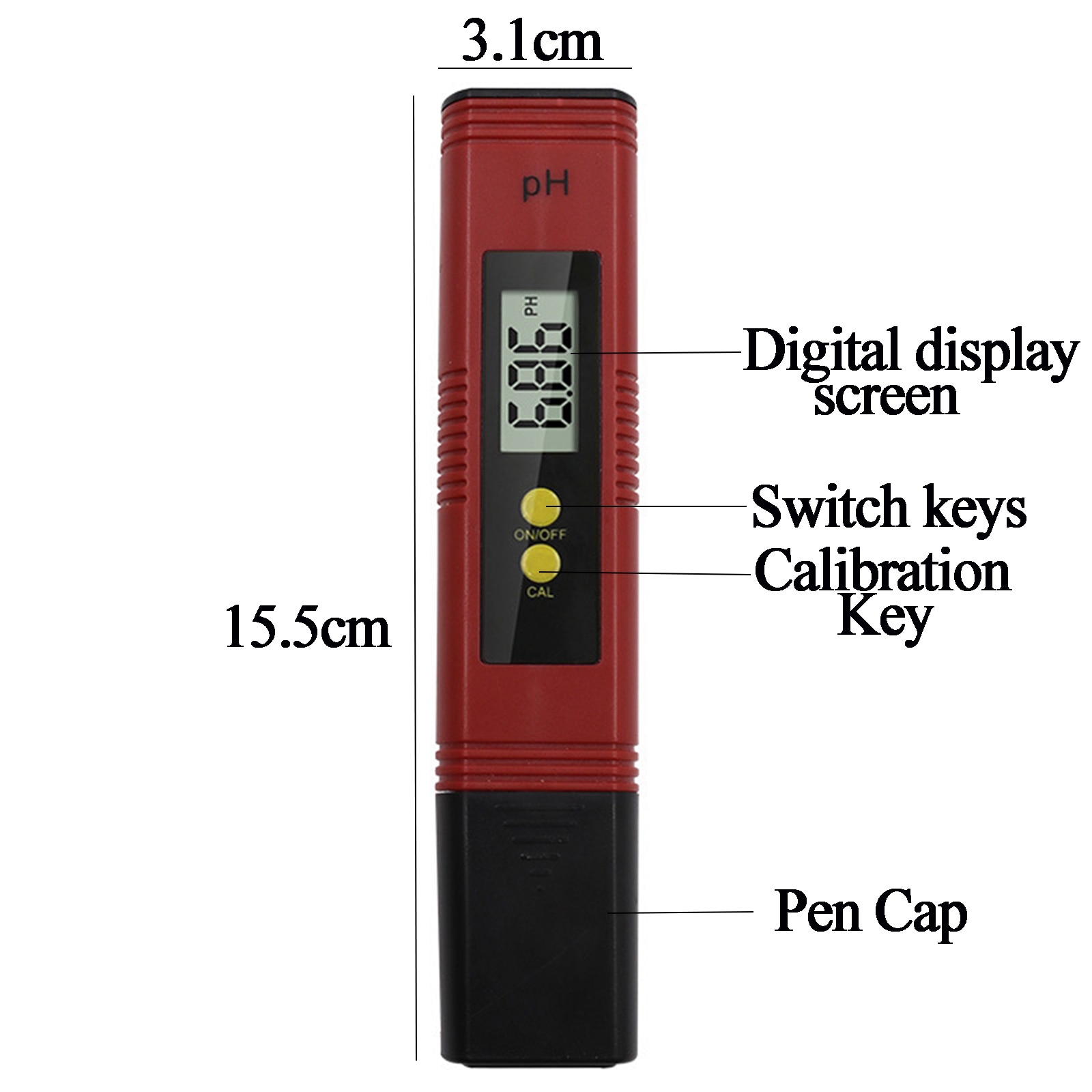 Tester PH digital, Darklove, Afisaj LCD, Precizie ridicata, test de apa ...