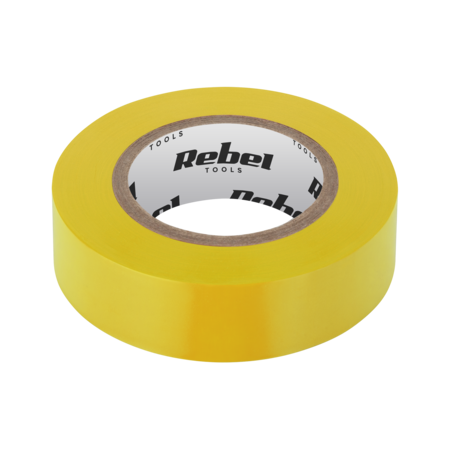 Banda izolatoare adeziva, REBEL, 0,13 mm x 19 mm x 20 yd, Galbena - eMAG.ro