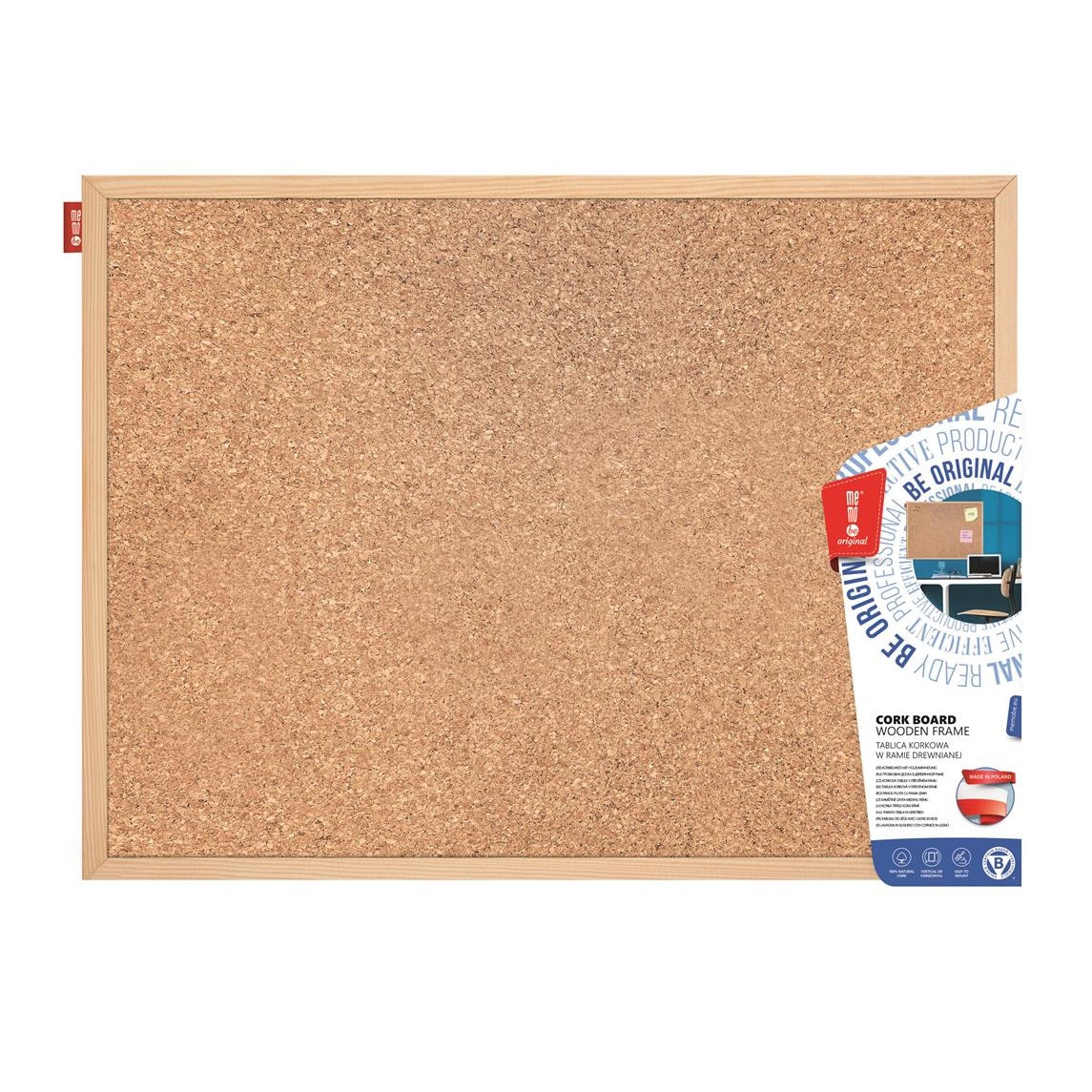 Parafa tábla memoboard, Memobe, 50x40 cm, Barna - eMAG.hu