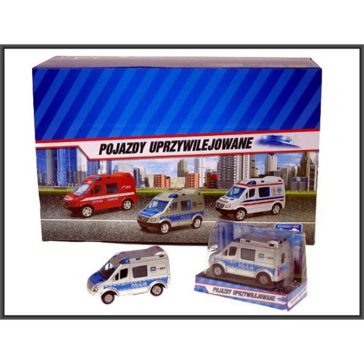 Duba de politie de jucarie, Plastic, 8cm, Multicolor - eMAG.ro