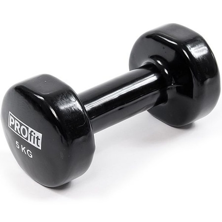 Ganteta, ProFit, Vinil, 5kg, Negru - eMAG.ro