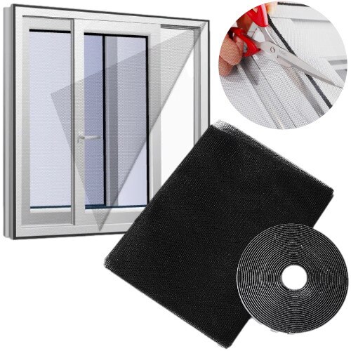 Plasa de tantari, Pentru geam, 130 x 150 cm, Negru - eMAG.ro