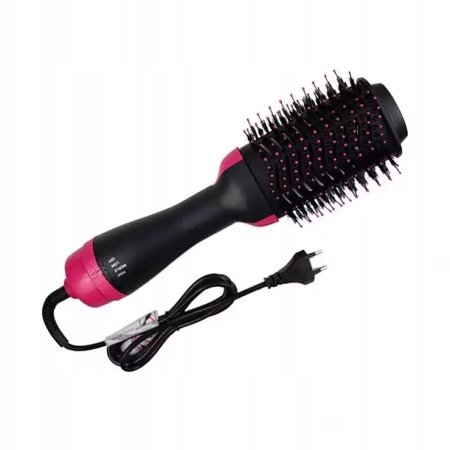 Perie de par electrica, 3 trepte de viteza, 1000W, Roz/Negru - eMAG.ro