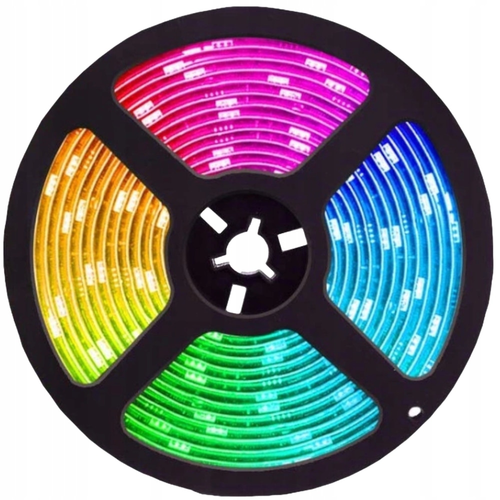 Banda Led, Telecomanda, RGB, Rezistenta la apa, 5M, Multicolor - eMAG.ro