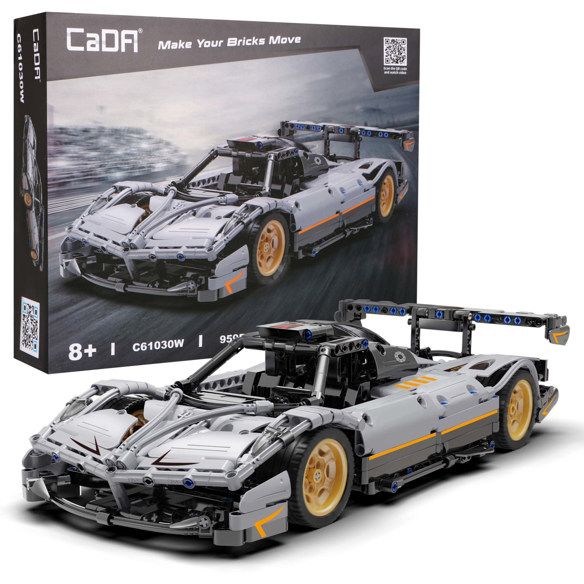 Set de construit masina, Cadfi, Plastic, Gri - eMAG.ro