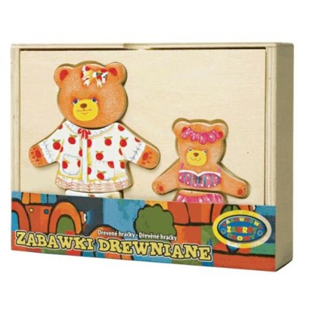 Puzzle din lemn, Dromader, Model ursuleti, 30 piese, Multicolor - eMAG.ro