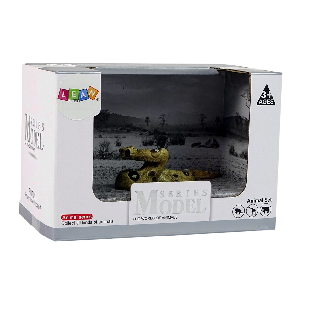 Figurina de colectie Lean Toys, Sarpe Boa, Maro/Crem - eMAG.ro