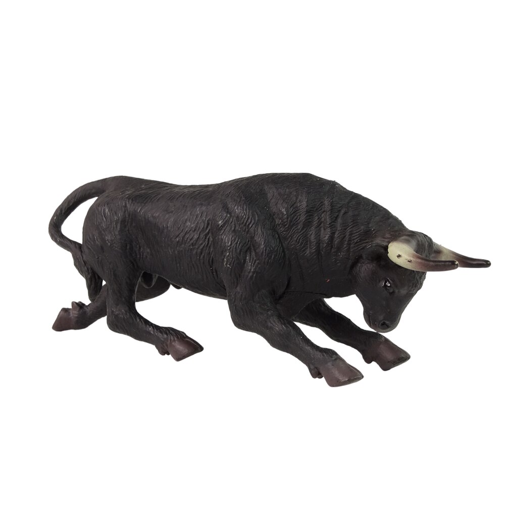 Figurina de colectie Taur, Leantoys, Plastic, 16 x 6 x 5 cm, Negru ...